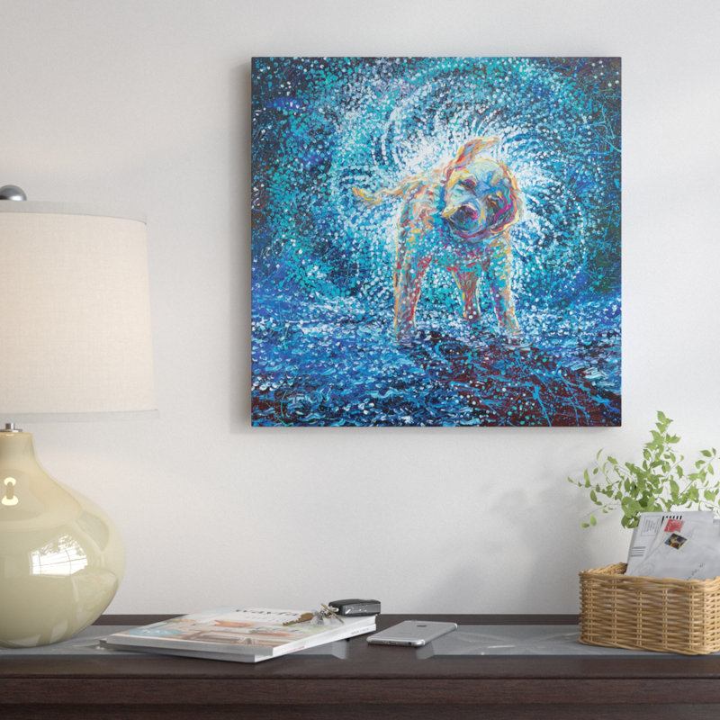 East Urban Home Iris Scott Play It Again Sam Print on Wrapped Canvas in Blue & Reviews | Wayfair